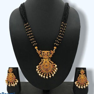 Indian Women Necklace Set / Mangle Sutra / Gold Plated Jewellery ...