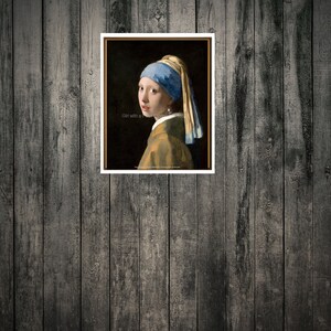 Girl With a Pearl Earring by Johannes Vermeers.1665 Art Print, Classic ...