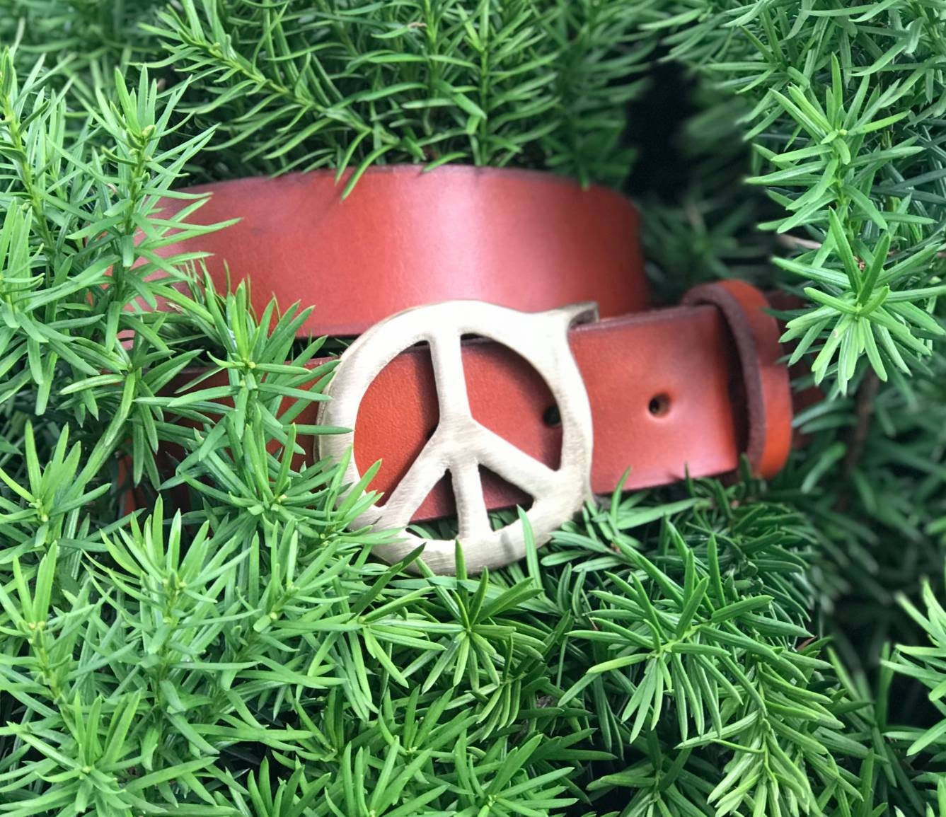 Handmade Vintage Style Brass Peace Sign Belt Buckle - Etsy