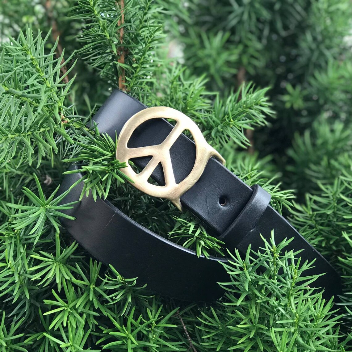 Handmade Vintage Style Brass Peace Sign Belt Buckle - Etsy