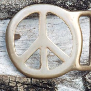 Handmade Vintage Style Brass Peace Sign Belt Buckle - Etsy