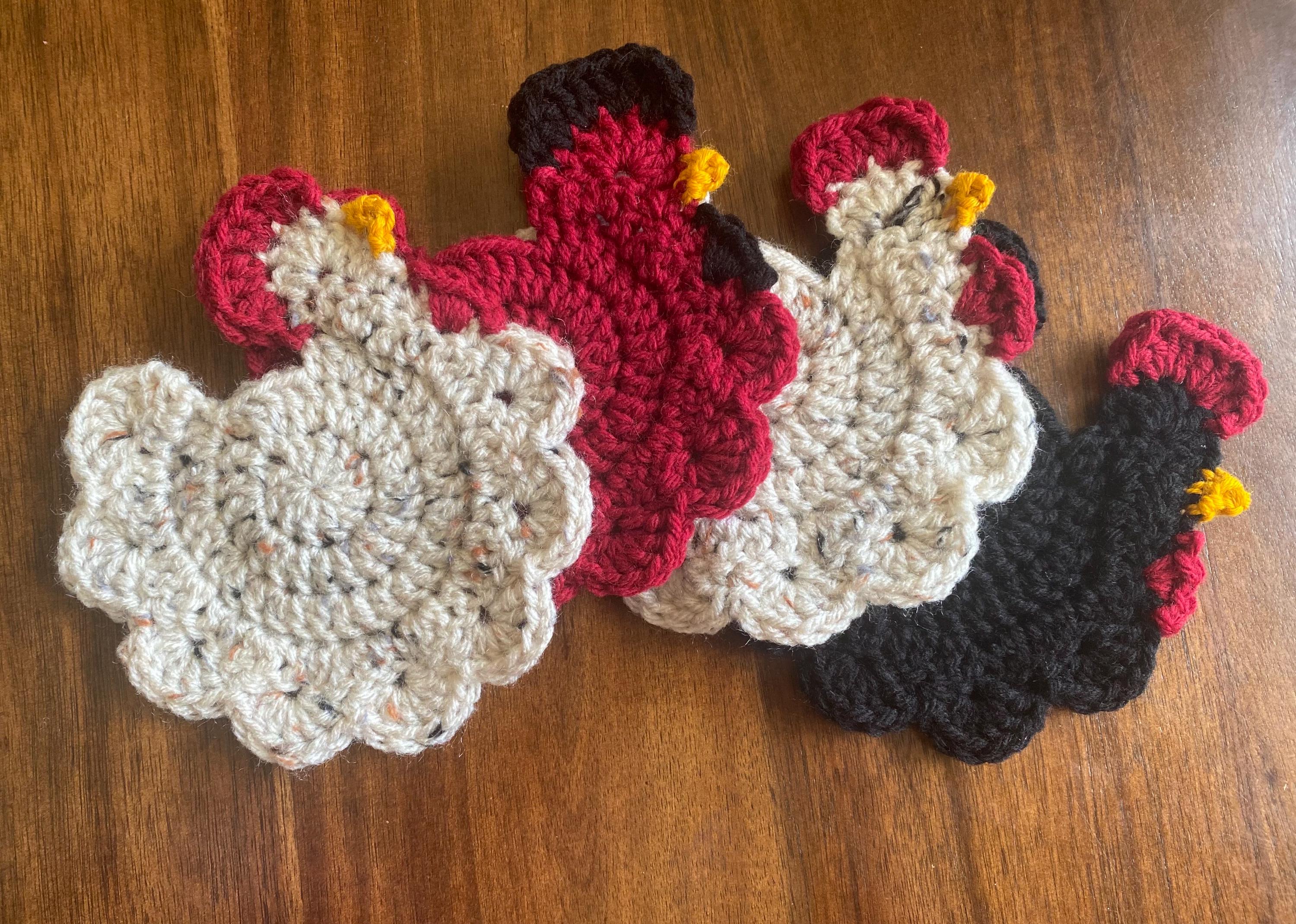 Crochet Chicken Coasters - Etsy