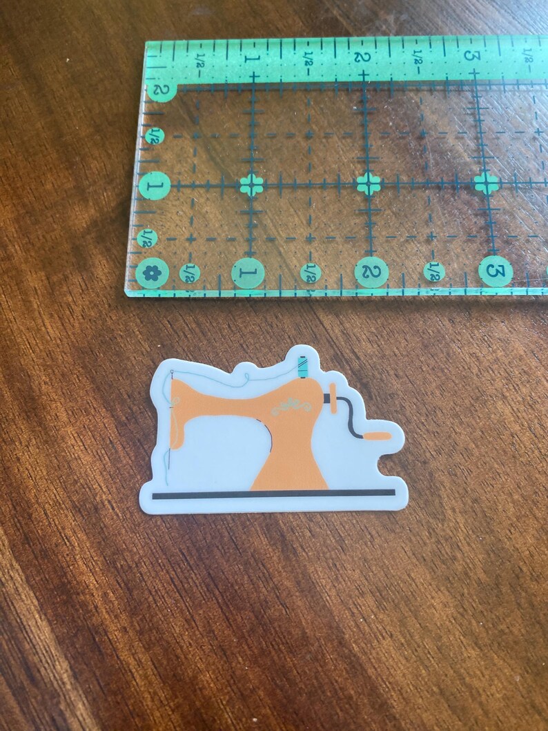 Vintage Sewing Machine Sticker - Etsy
