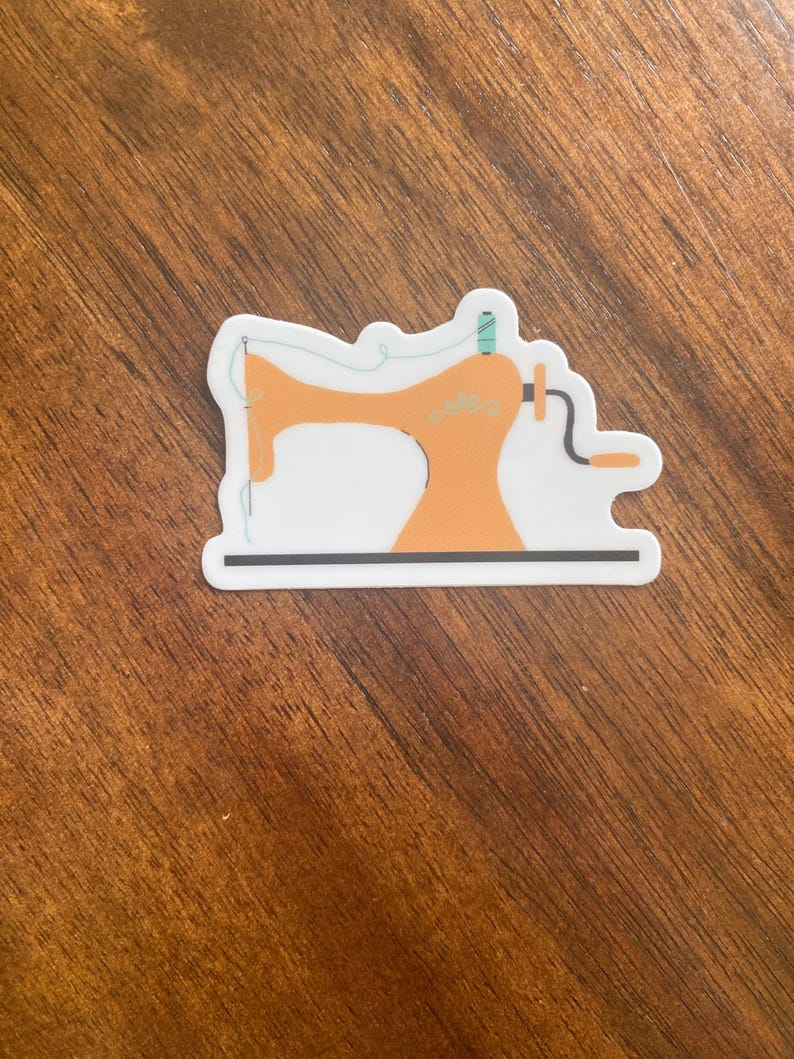 Vintage Sewing Machine Sticker - Etsy