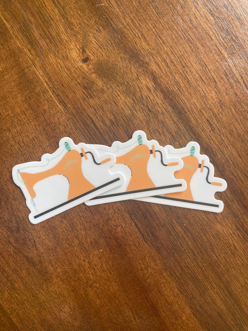 Vintage Sewing Machine Sticker - Etsy