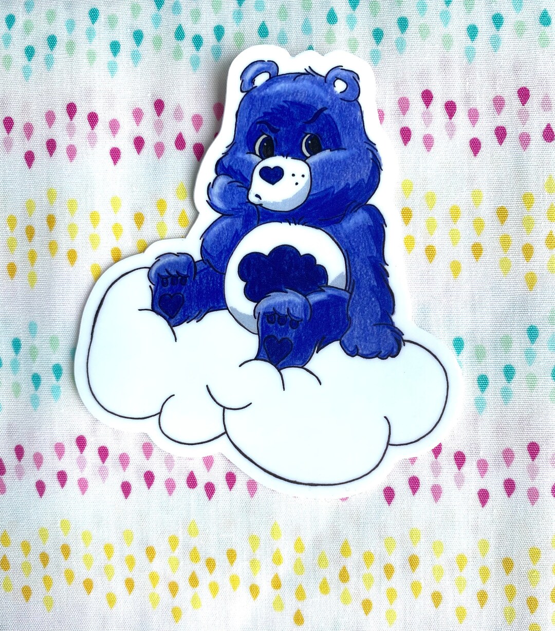 Grumpy Bear Sticker - Etsy