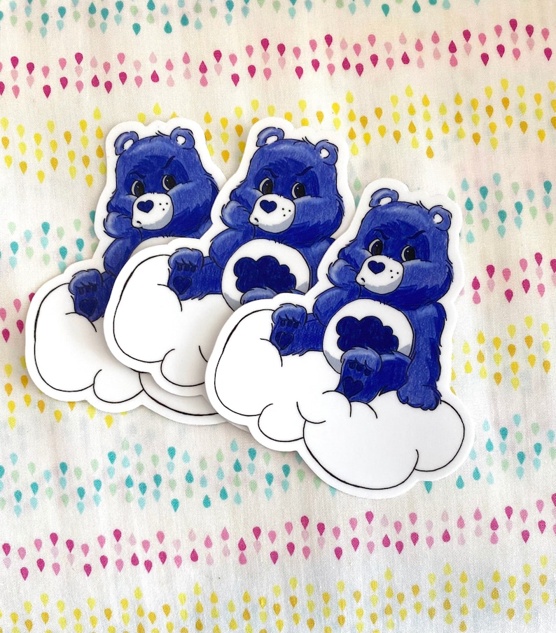 Grumpy Bear Sticker - Etsy