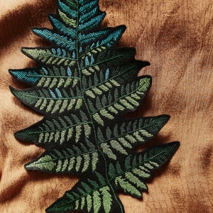 FERN ~ Large Patch on the Jacket ~ Attaching With Iron ~ for Sewing and ...