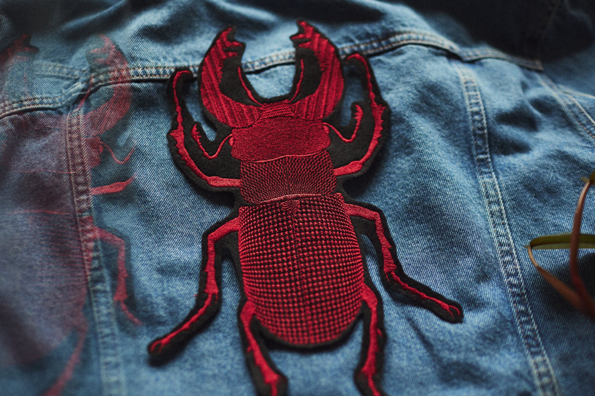 STAG BEETLE Small Patch on Jacket Iron on Sew on - Etsy