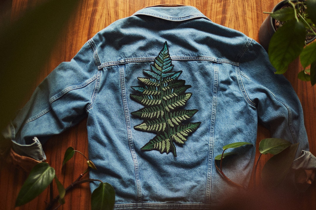 FERN ~ Large Patch on the Jacket ~ Attaching With Iron ~ for Sewing and ...