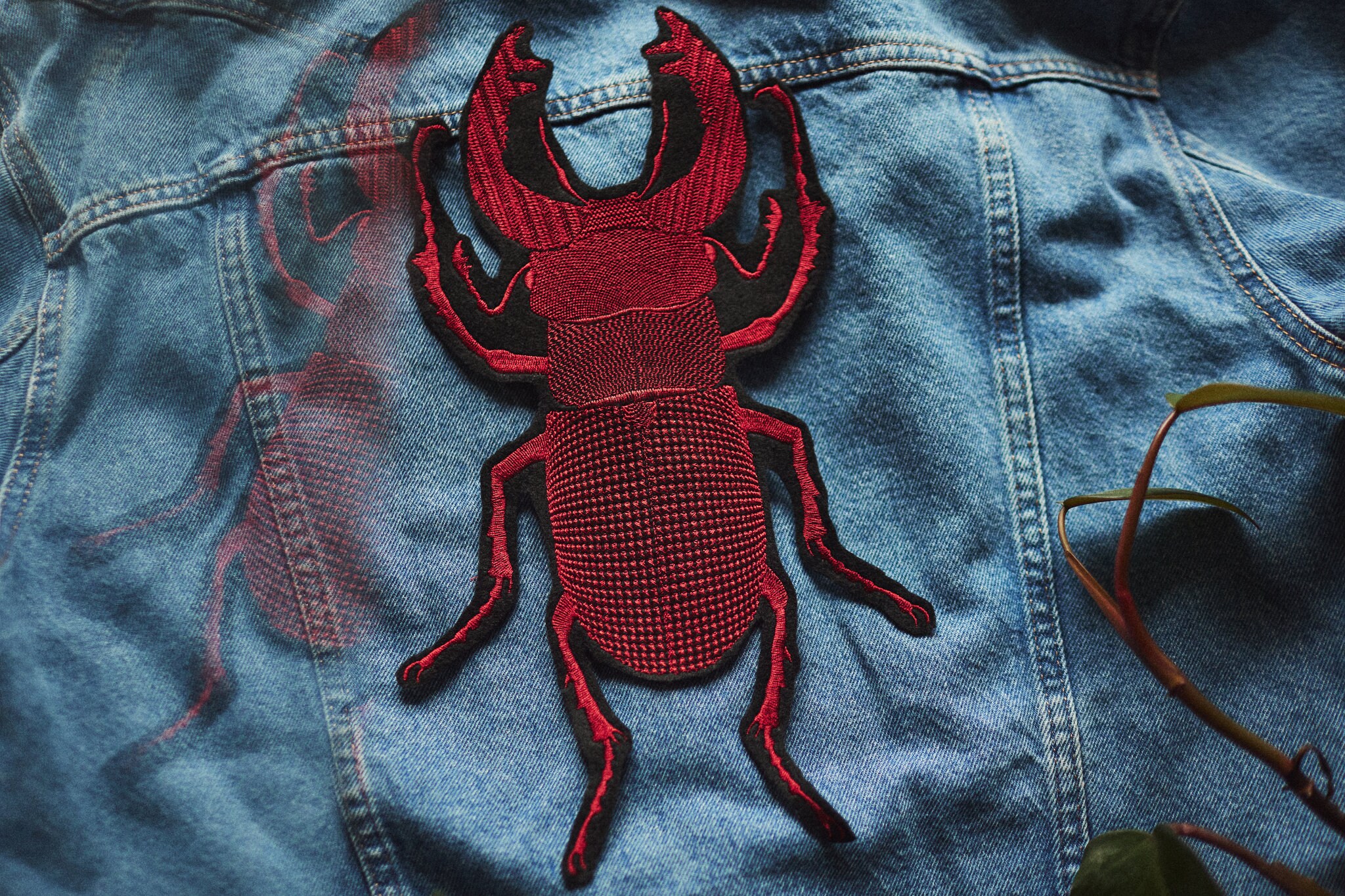 STAG BEETLE Small Patch on Jacket Iron on Sew on - Etsy