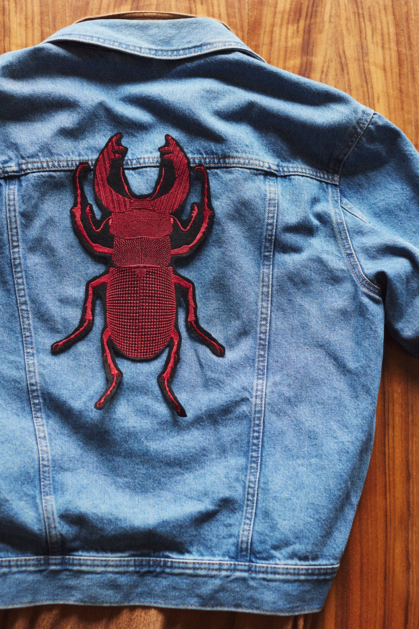 STAG BEETLE Small Patch on Jacket Iron on Sew on - Etsy