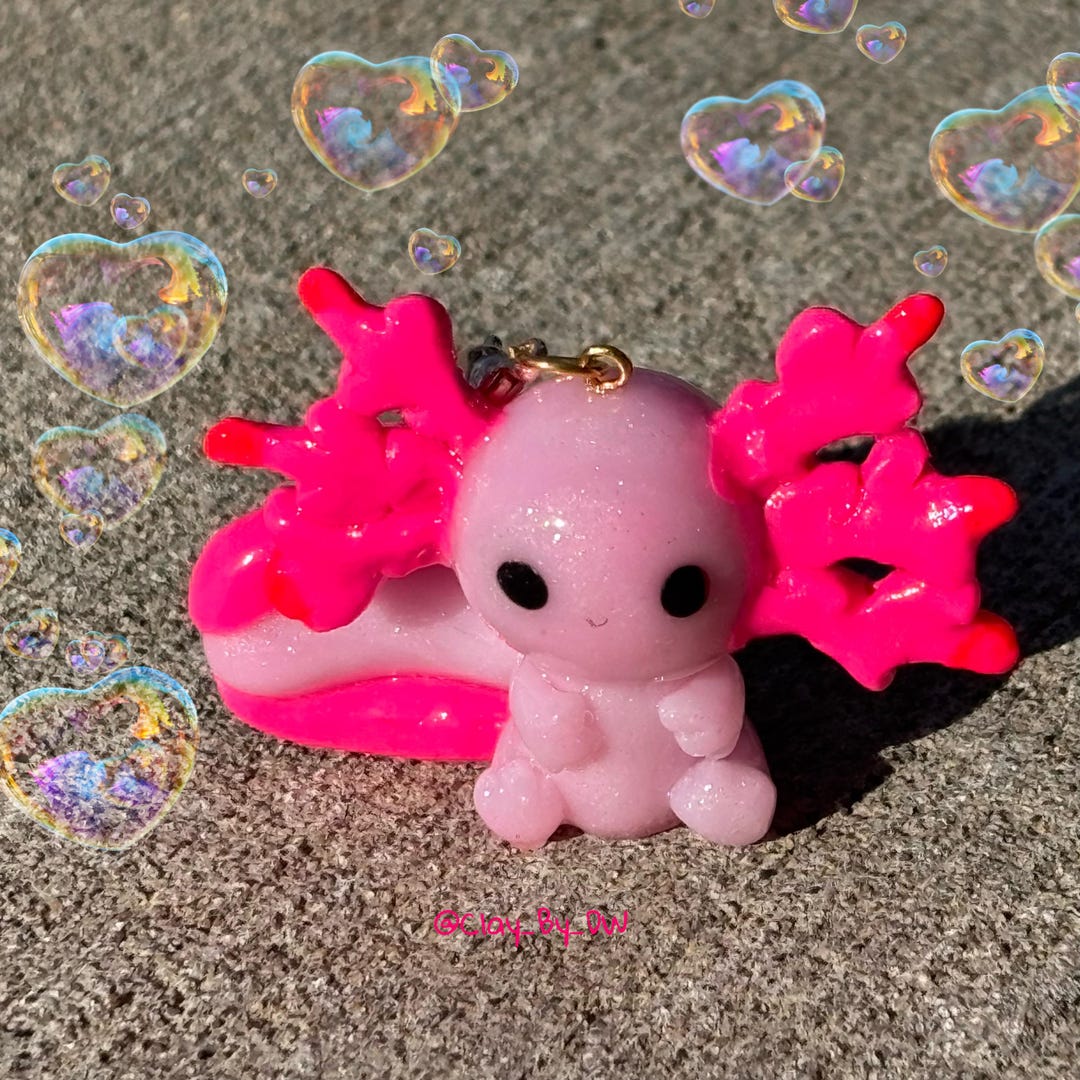 Axolotl Keychain - Etsy
