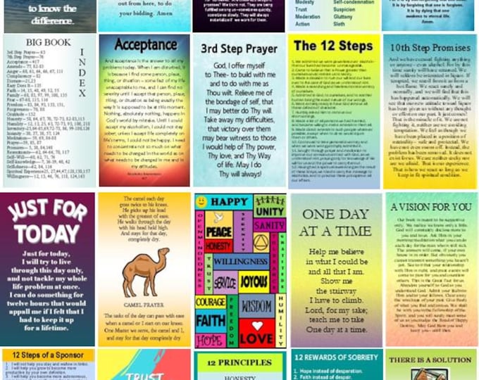 AA/ 12 Step Recovery 3rd & 7th Step Prayer LOT of 10 Wallet Cards ...