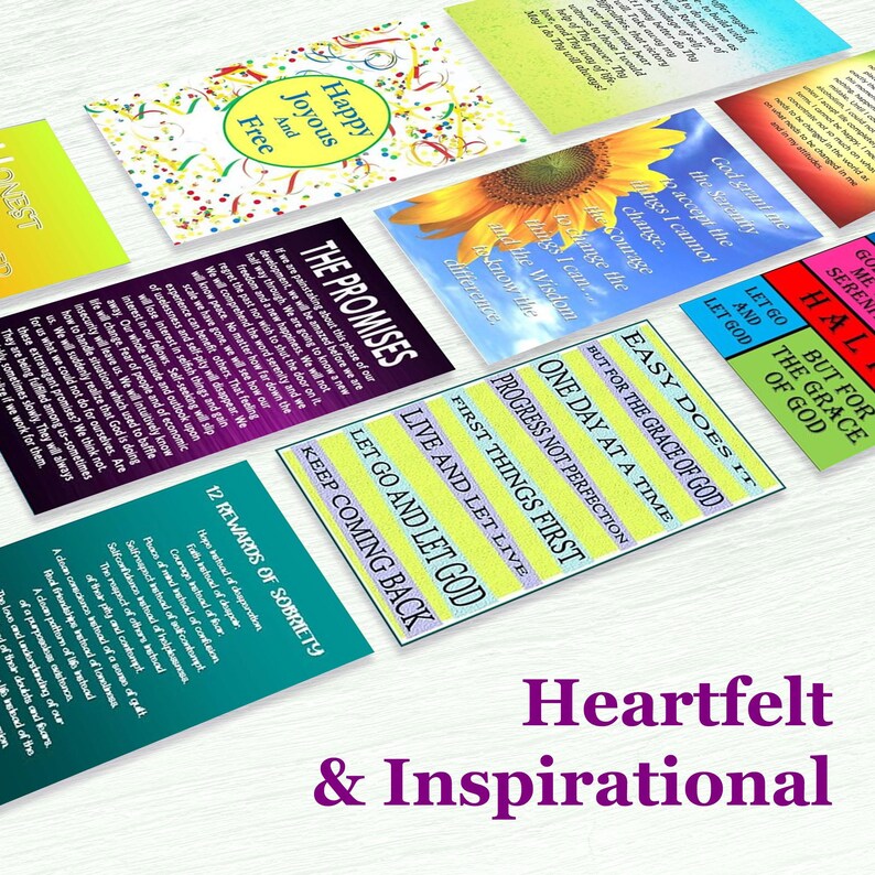 15 Sobriety Greeting Cards, 5x7 Recovery Cards With Envelopes, Blank ...