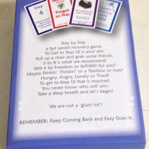 AA / 12 Step Recovery CARD Game--"step by Step"--sobriety Gifts - Etsy