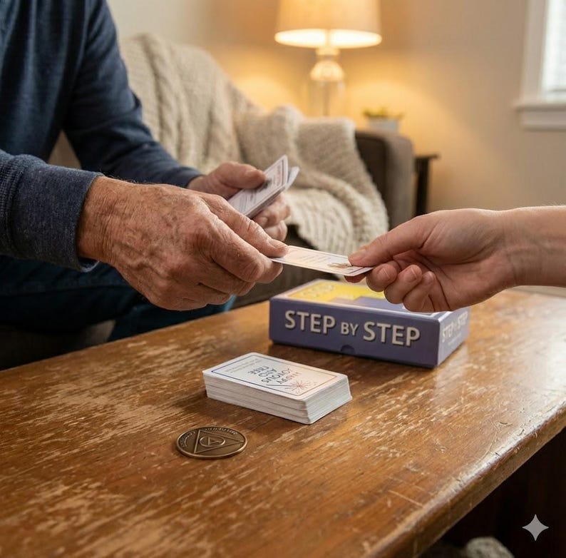 12 Step Recovery Card Game - "step by Step" - Sobriety Gift - Etsy