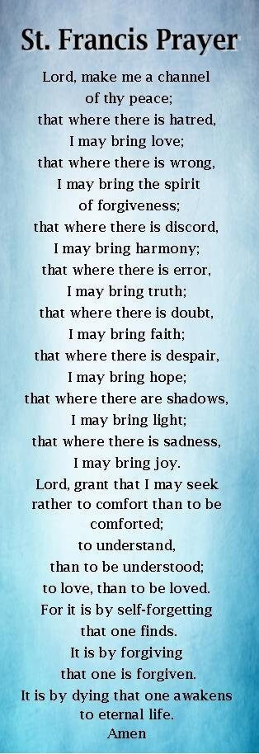 St Francis Prayer Bookmark---set of 5 - Etsy