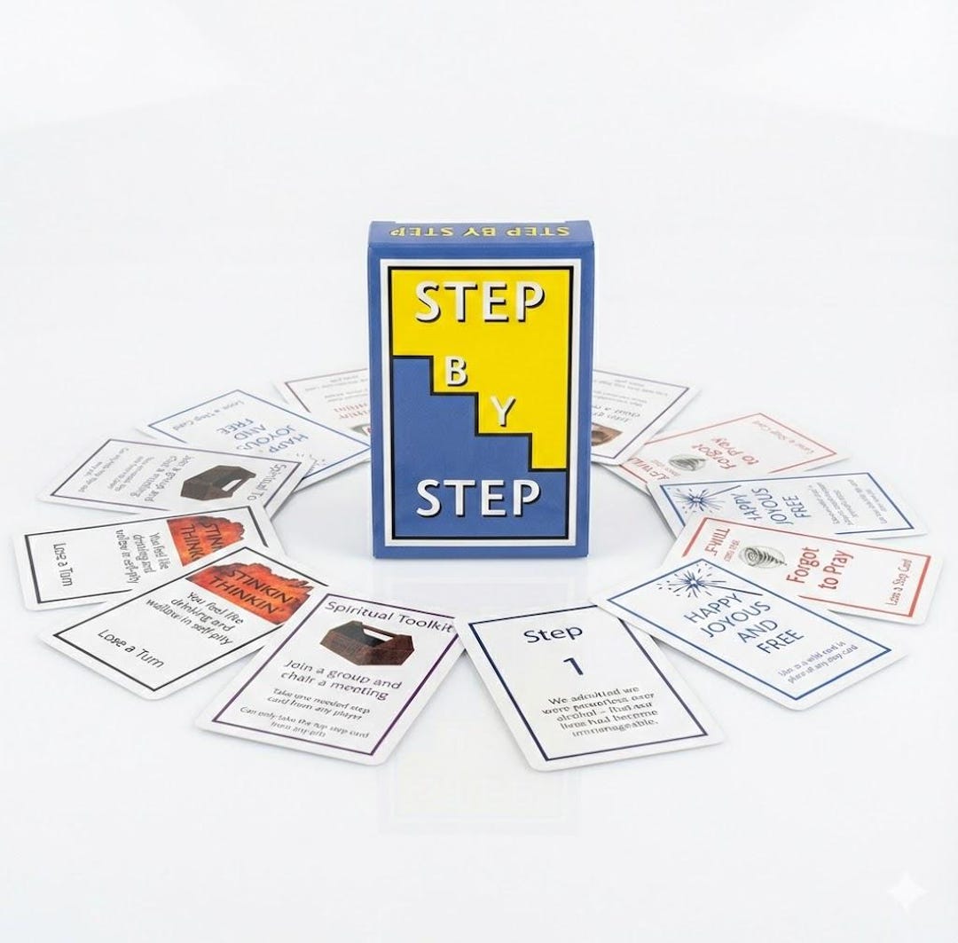 12 Step Recovery Card Game - "step by Step" - Sobriety Gift - Etsy