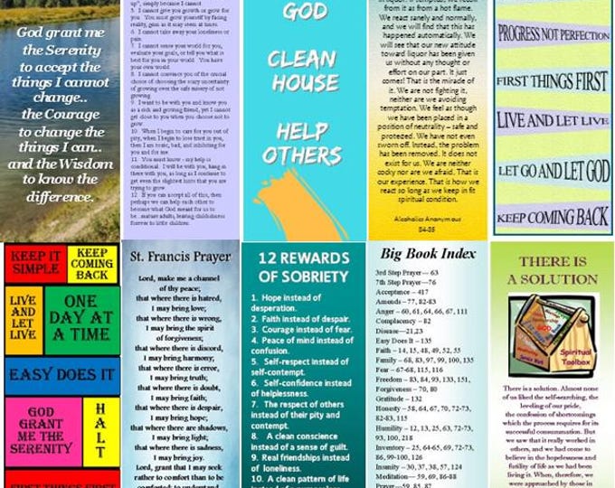 AA/ 12 Step Recovery 3rd & 7th Step Prayer LOT of 10 Wallet Cards ...