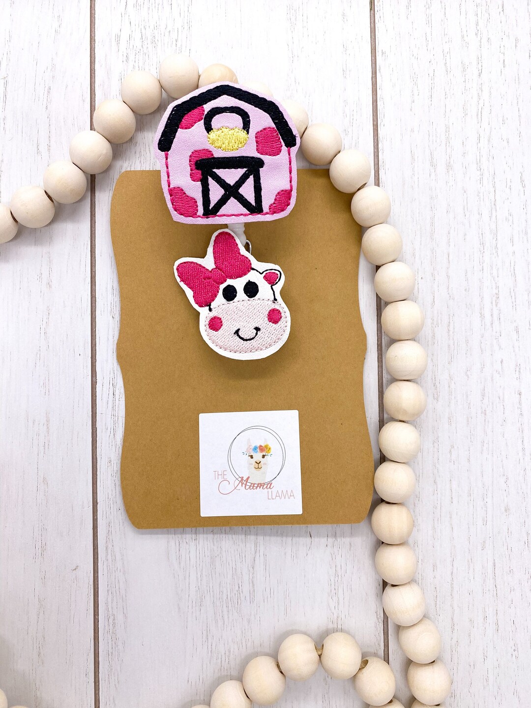 Cute Cow and Barn Badge Topper, Interchangeable Badge Reel, Nurse Badge ...