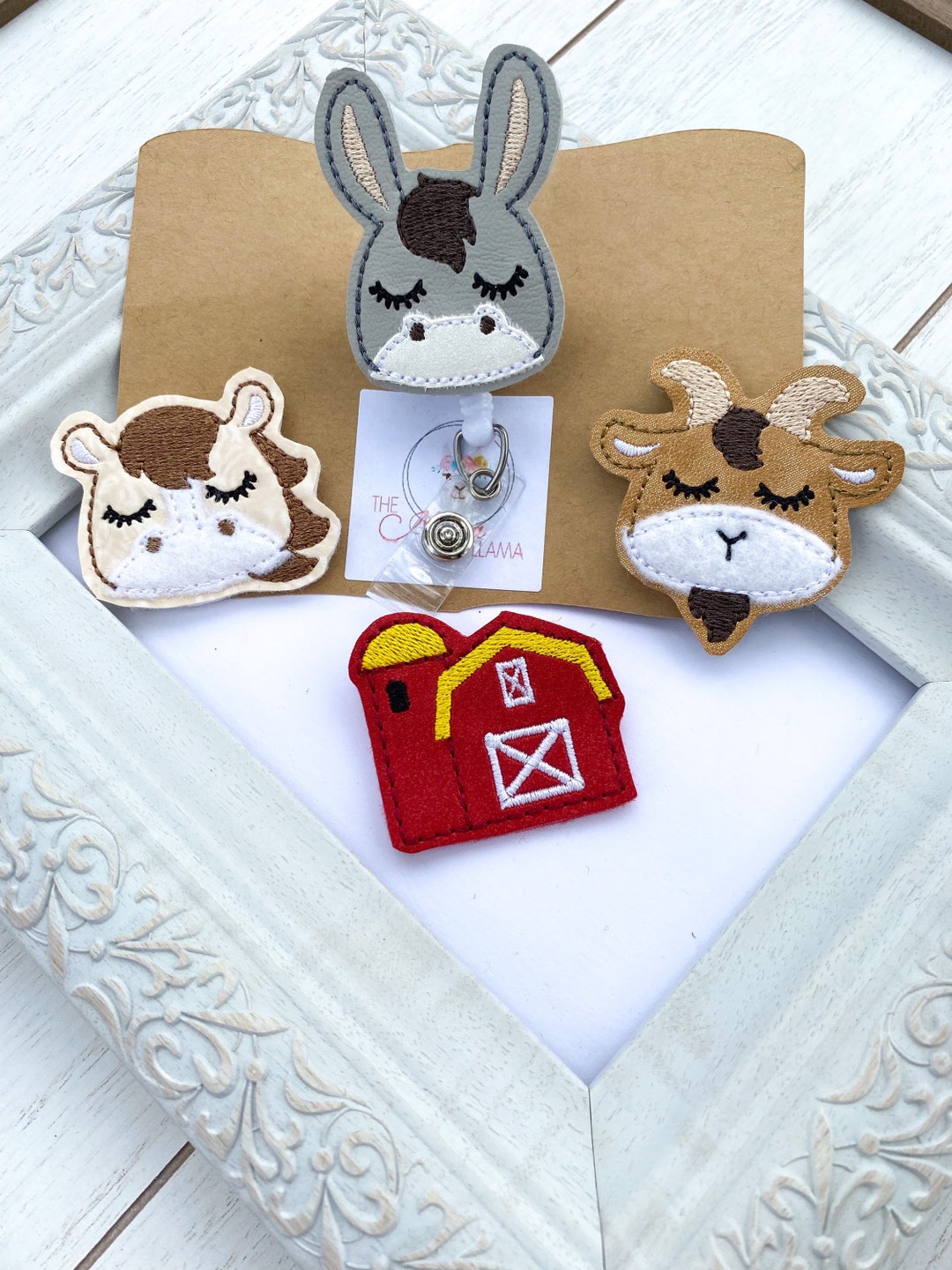 Farm Animal Badge Topper Set, Interchangeable Badge Reel, Nurse Badge ...