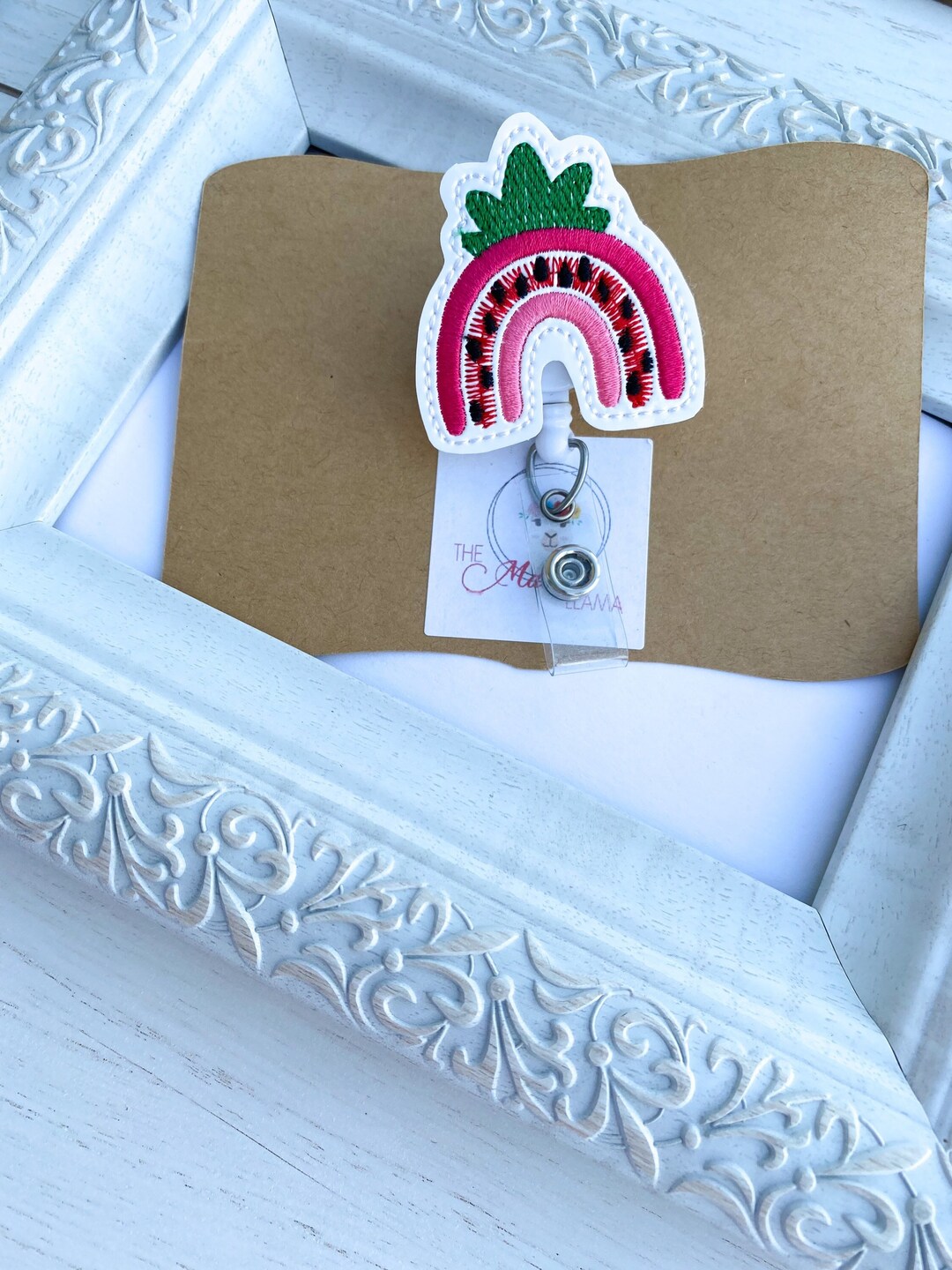 Strawberry Rainbow Badge Topper Fruit Badge Reel Nurse Badge - Etsy