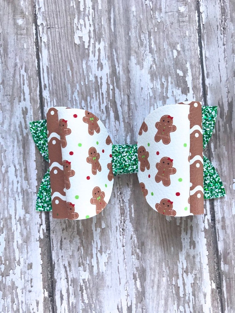 Gingerbread Bow Christmas Llama Bow - Etsy