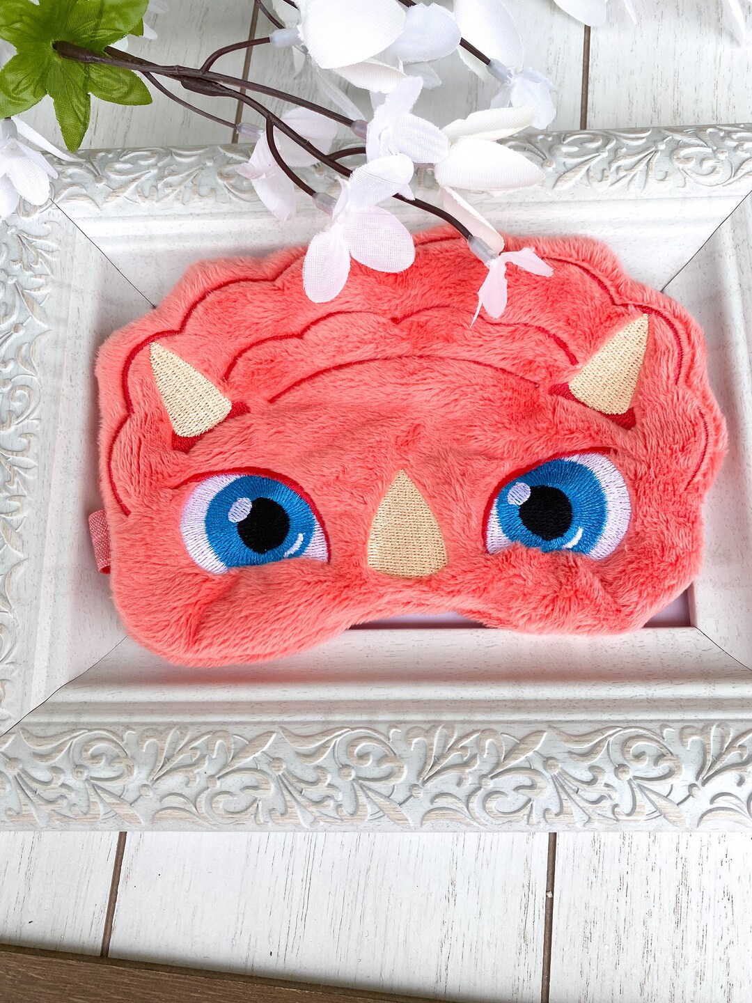 Pink Dinosaur Sleep Mask, Children's Sleep Mask, Gift for Kids ...