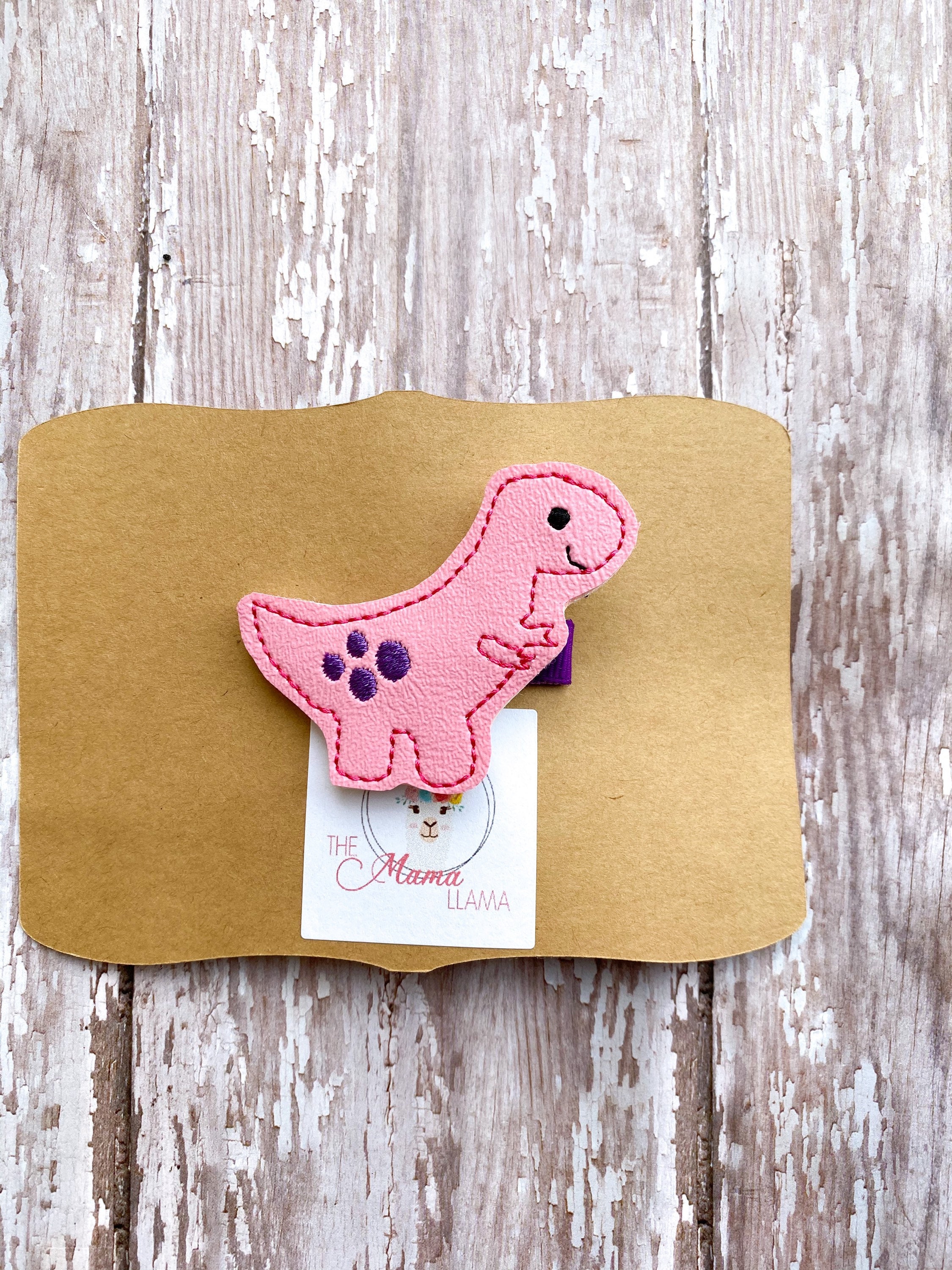 Pink T-rex Hair Clip Dinosaur Headband - Etsy