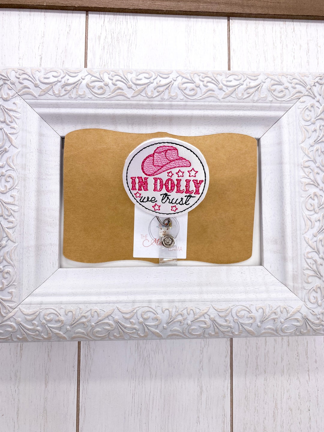 In Dolly We Trust Badge Reel, Fun Badge Buddy, RN Badge Bling ...