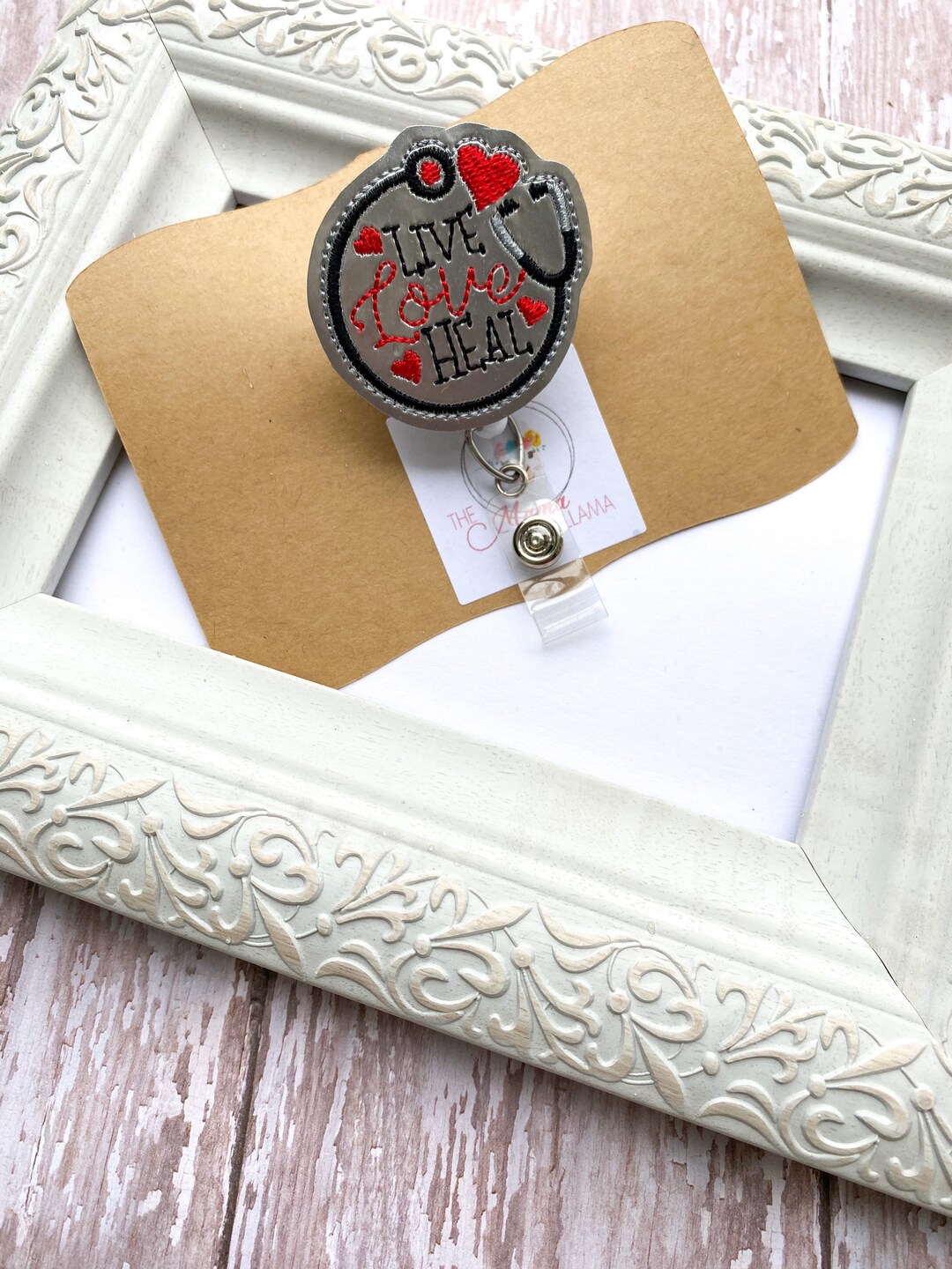Live Love Heal Badge Topper, Nurse Badge Reel, Interchangeable Badge ...