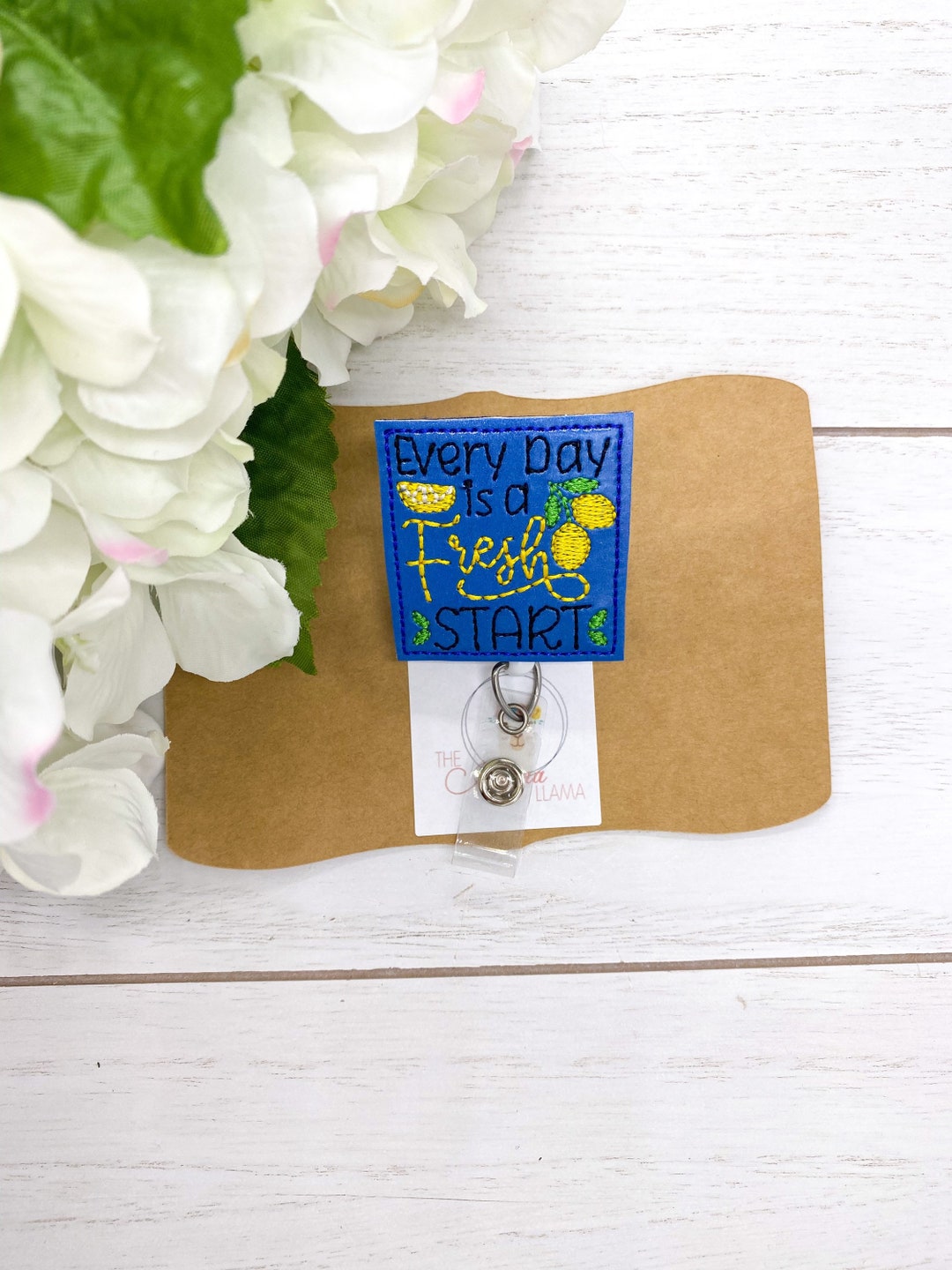 Every Day is A Fresh Start Badge, Retractable Badge Reel ...