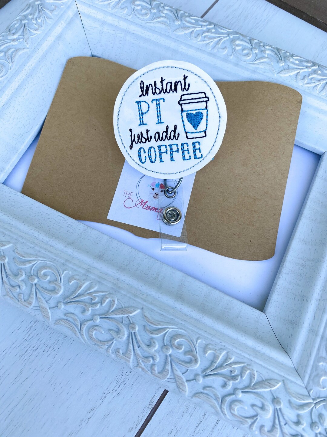 Instant PT Just Add Coffee Badge Reel, Physical Therapist Badge Buddy ...