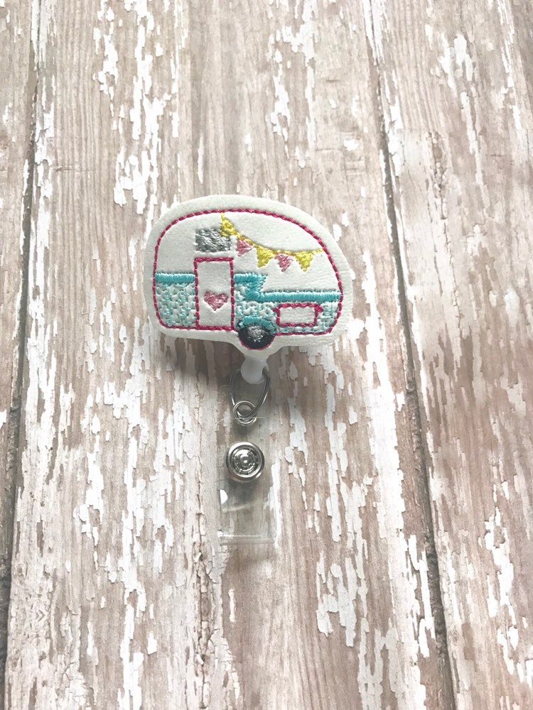 Camper Badge Topper Camping Badge Buddy Interchangeable | Etsy