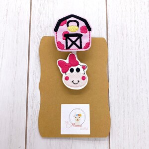 Cute Cow and Barn Badge Topper, Interchangeable Badge Reel, Nurse Badge ...