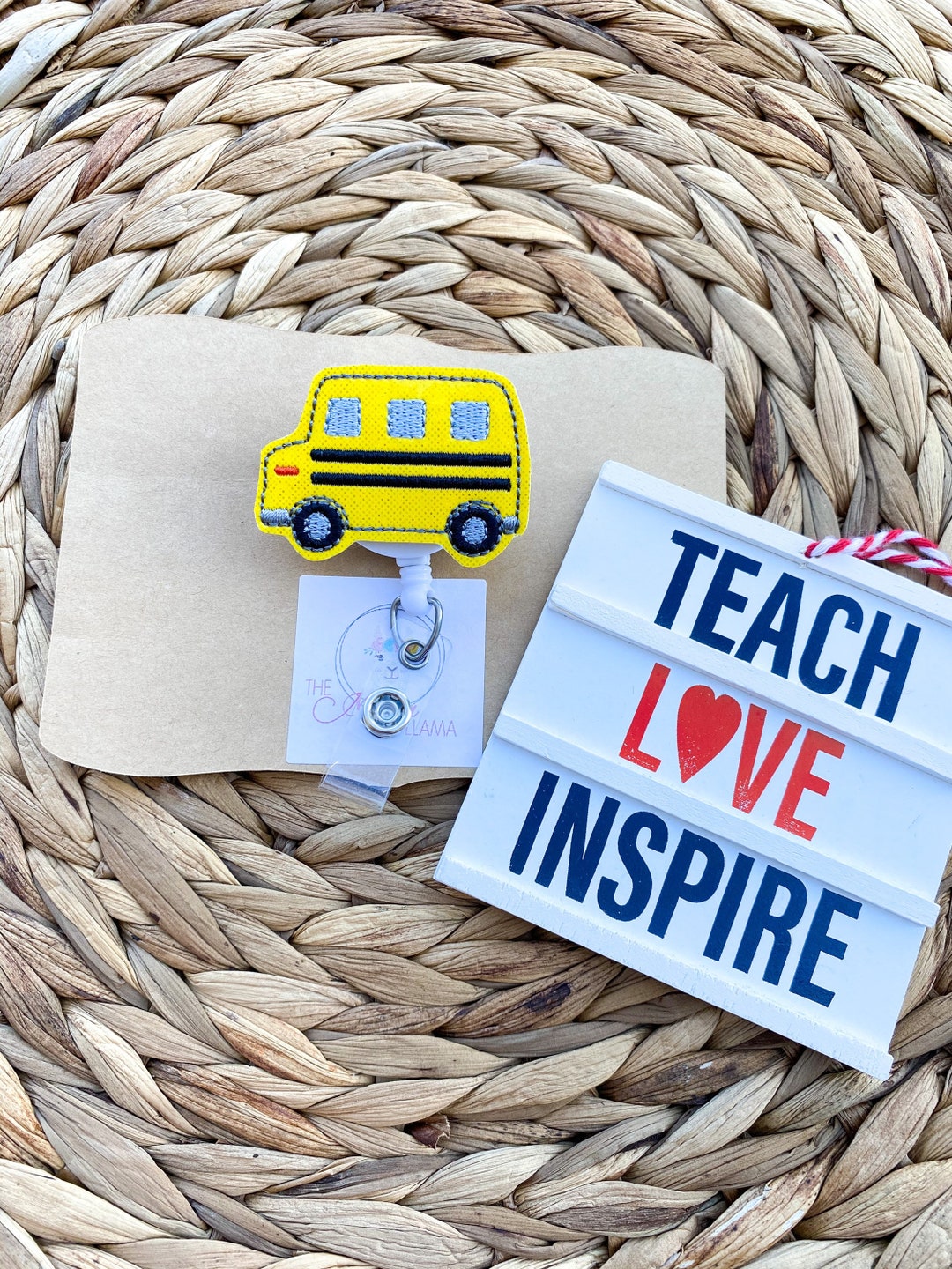 School Bus Badge Topper, Back to School Badge Reel, Bus Driver Badge ...