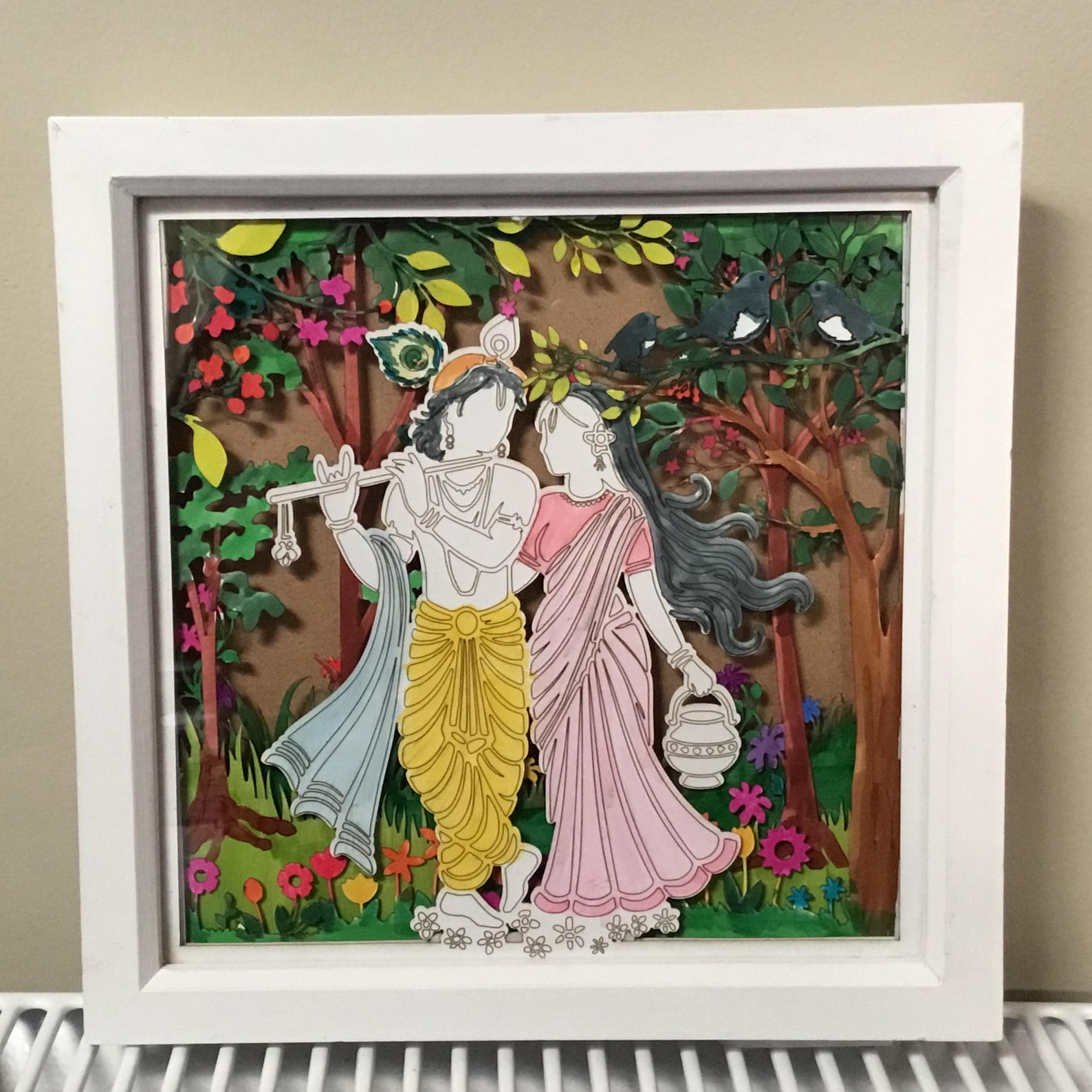 9-layer Radha Krishna SVG – Layered Papercut File | Hindu God Wall Art ...