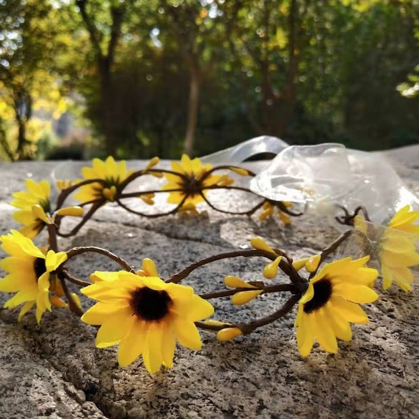 Sunflower Headband - Etsy