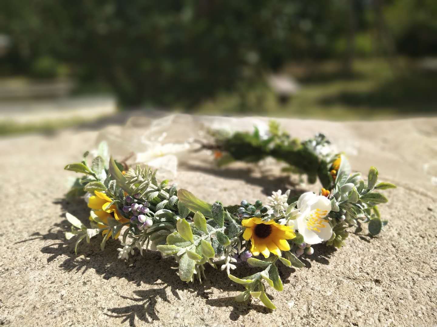 Sunflower Crown Succulents Sunflower Headband Flower Girl - Etsy
