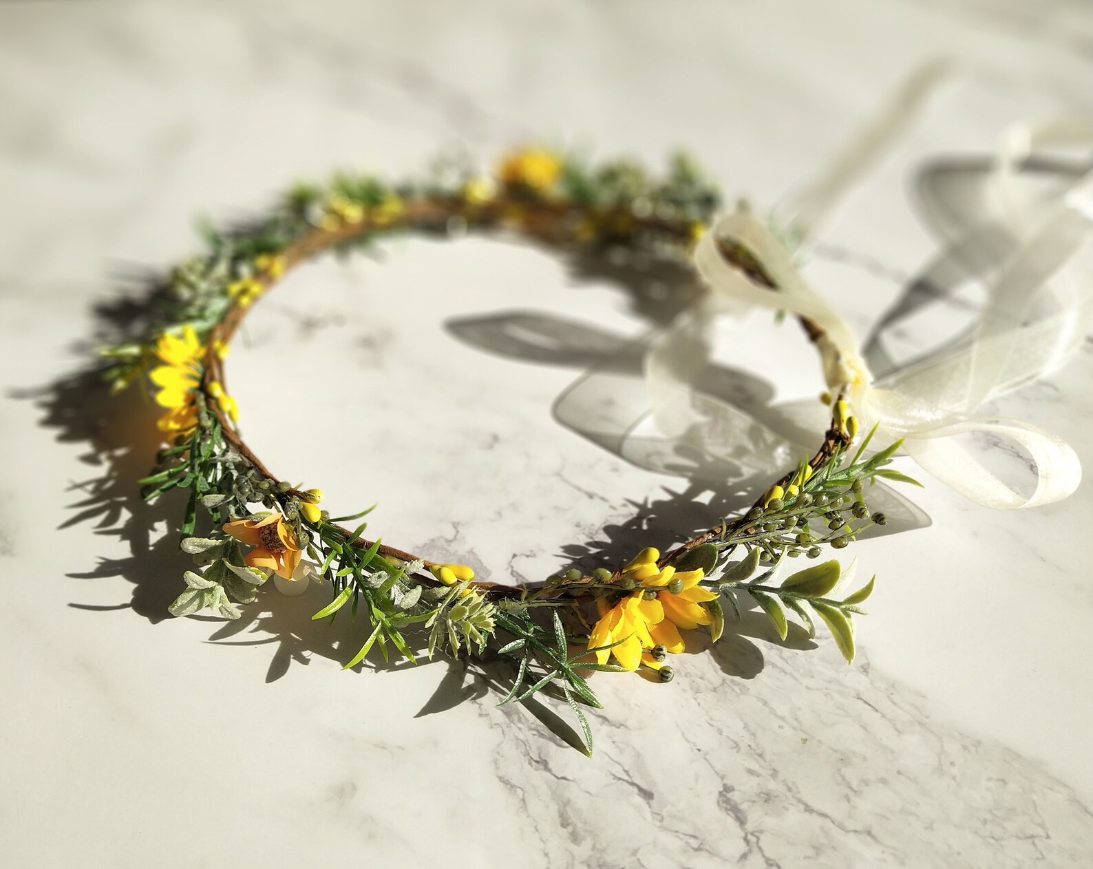 Yellow Flower Crown Sunflower Crown Fall Autumn Flower Crown | Etsy