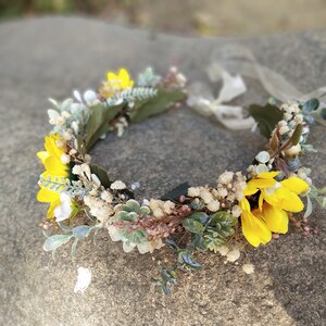 Fall Flower Crown Sunflower Crown Sunflower Headband Succulents Flower ...