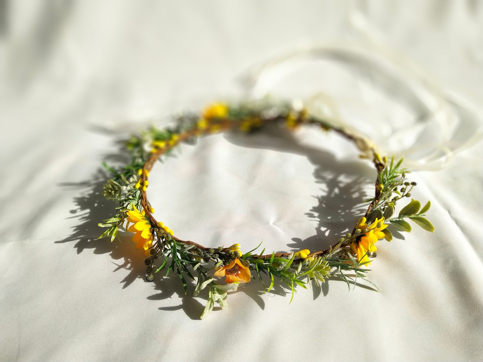 Yellow Flower Crown Sunflower Crown Fall Autumn Flower Crown | Etsy