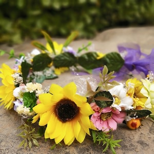 Sunflower Crown Sunflower Headband Fall Flower Crown Baby - Etsy