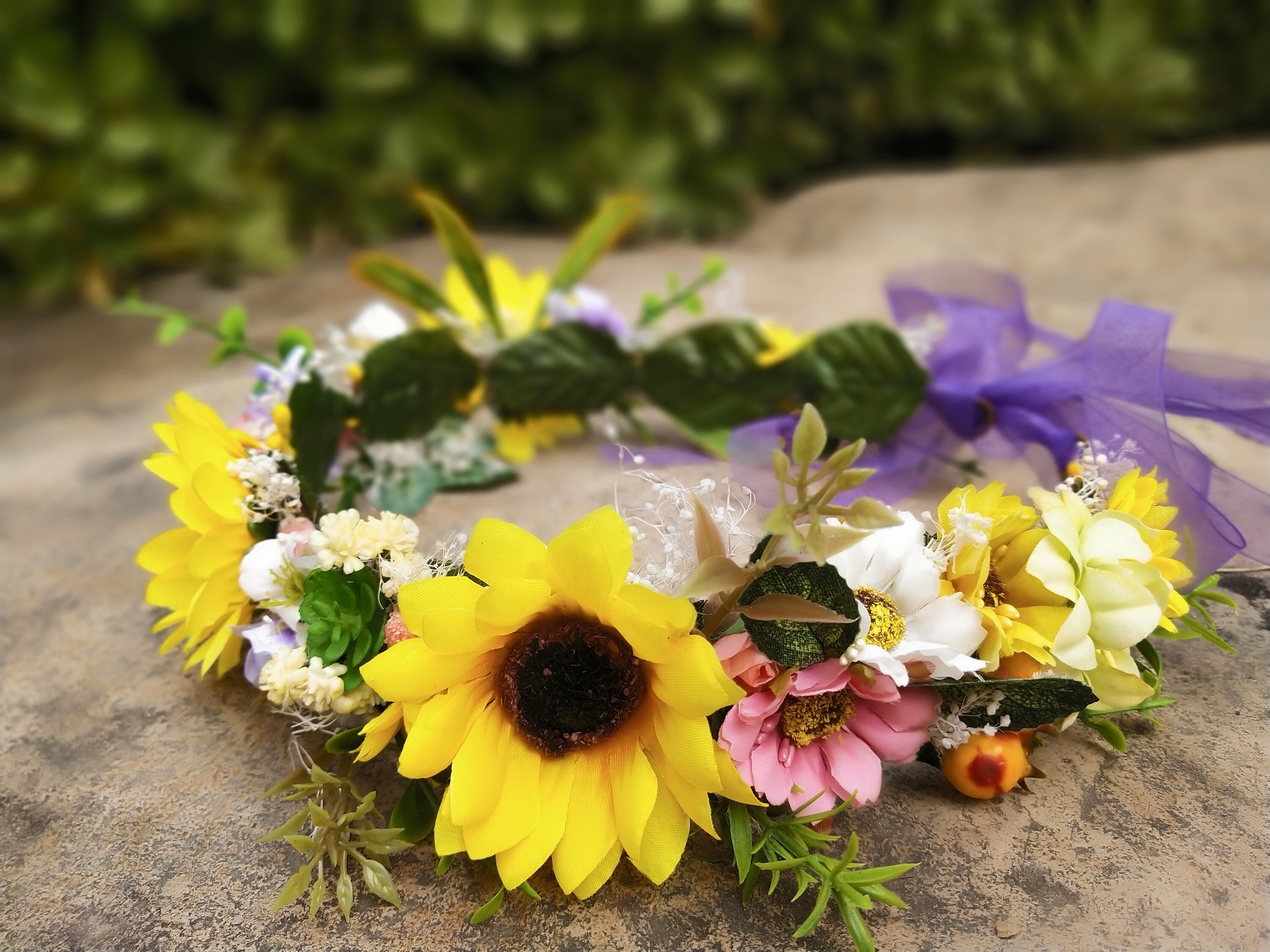 Sunflower Crown Sunflower Headband Fall Flower Crown Baby - Etsy