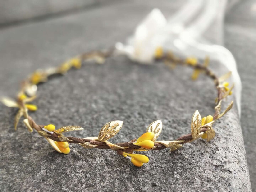 Wedding Flower Crown Gold Flower Crown Flower Crown Adult Women Baby ...