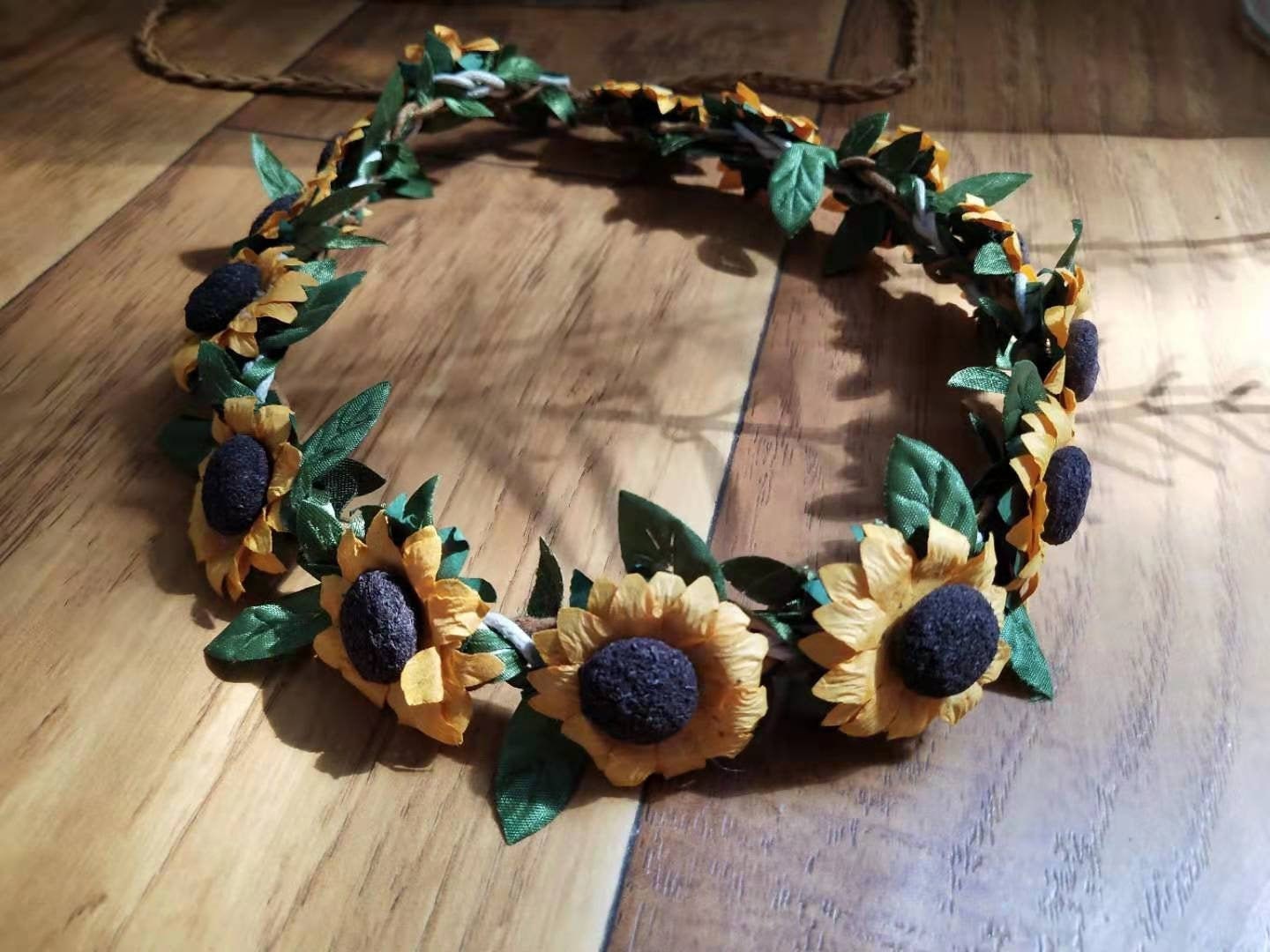 Sunflower crown Wedding flower crown Flower girl crown Baby | Etsy