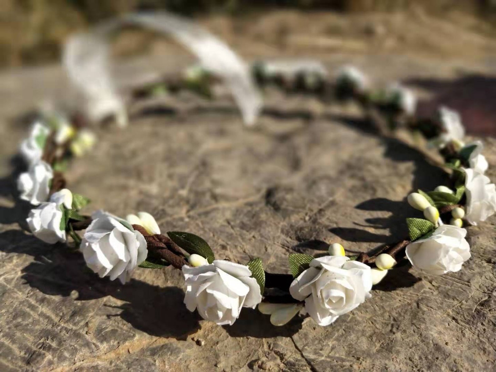 Bridal Flower Crown White Ivory Flower Girl Crown Bridal - Etsy