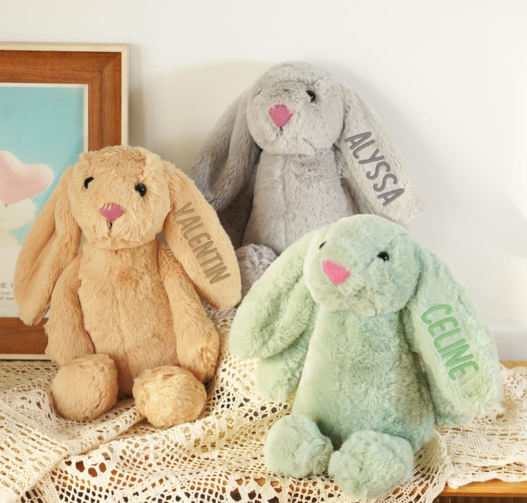 Embroidered Easter Bunny, Easter Bunny, Personalized Bunny Rabbit ...