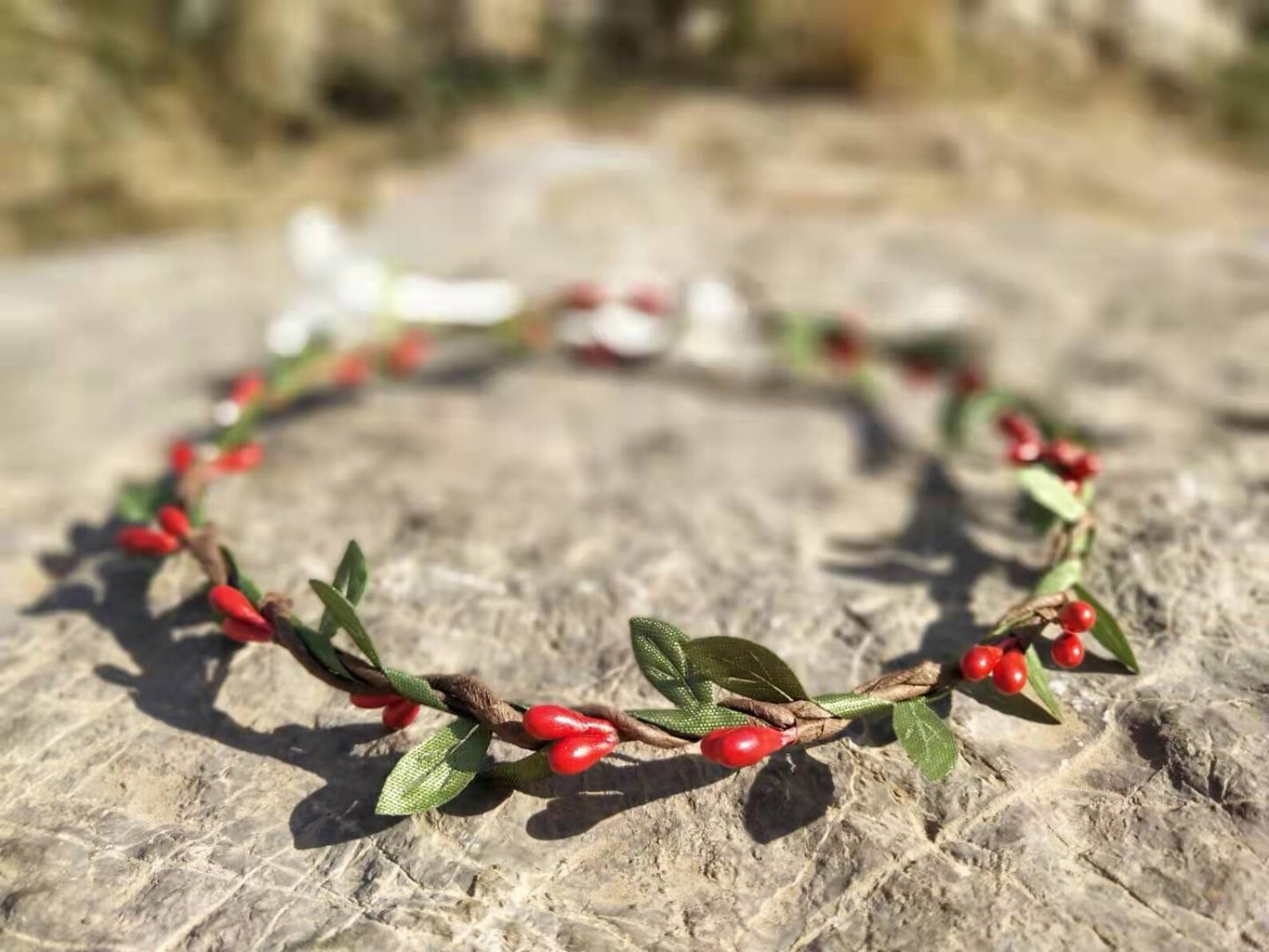 Wedding Bridal Headpiece Red Berry Crown Christmas Flower | Etsy